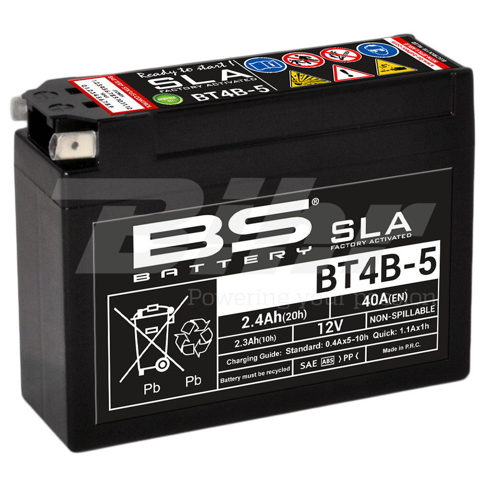 Motorcycle Parts PowerStar 12V AGM Sealed MF Battery YT4B-5 GT4B-5-BS ...